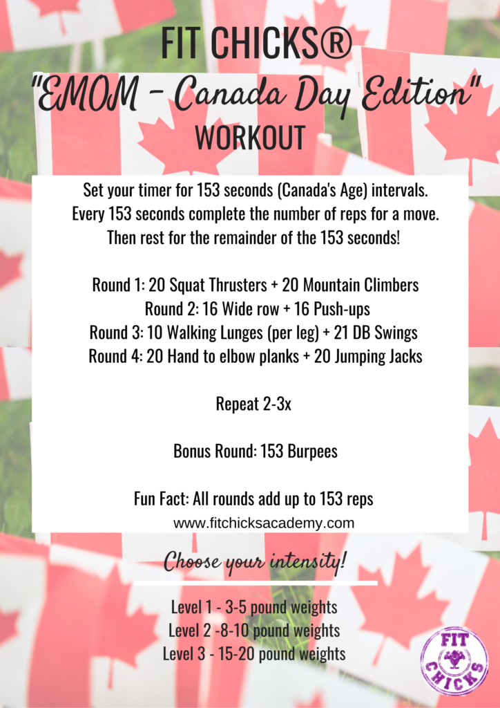 FIT CHICKS Friday "EMOM _ Canada Day Edition" - FIT CHICKS ACADEMY