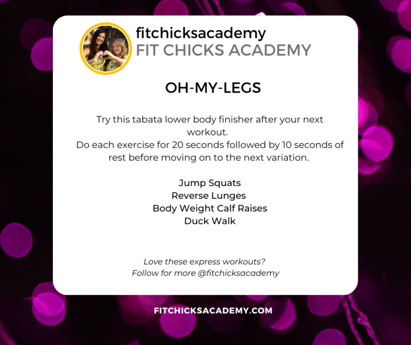 FIT CHICKS Friday "OH-MY-LEGS" - FIT CHICKS ACADEMY