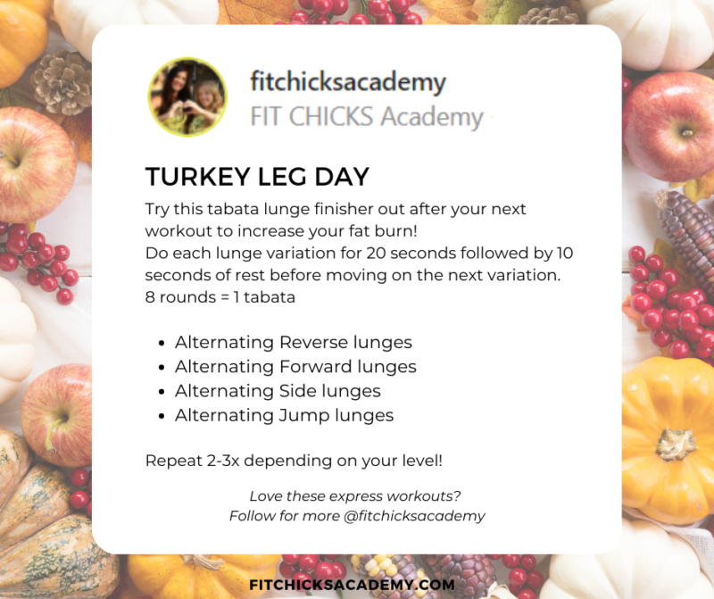 FIT CHICKS Friday "Turkey Leg Day" HIIT Workout - FIT CHICKS ACADEMY