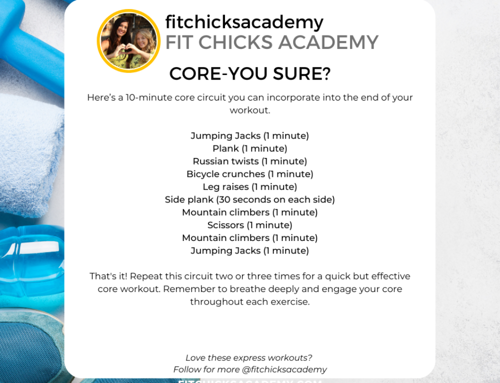 FIT CHICKS Friday "13 Minute Ab Finisher" - FIT CHICKS ACADEMY