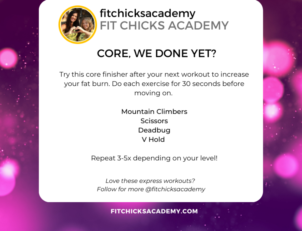 FIT CHICKS Friday "13 Minute Ab Finisher" - FIT CHICKS ACADEMY
