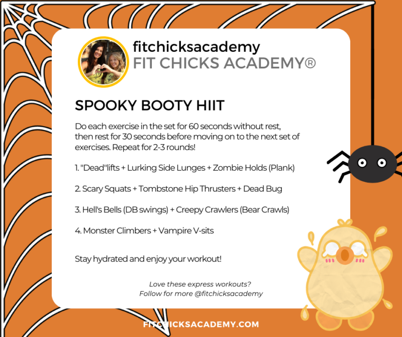 FIT CHICKS Friday "Spooky BOOty & Core Halloween HIIT" Workout - FIT ...