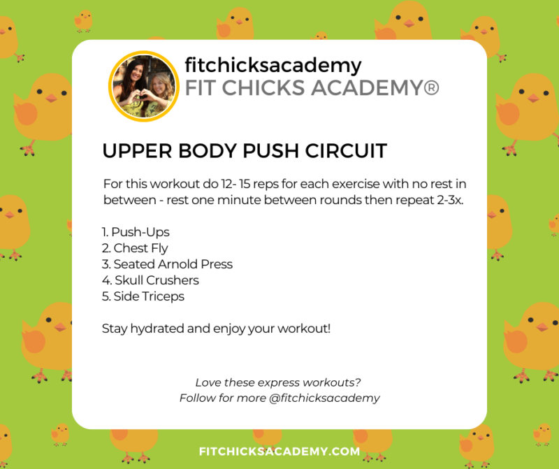 FIT CHICKS Friday "Upper Body Push Circuit" - FIT CHICKS ACADEMY