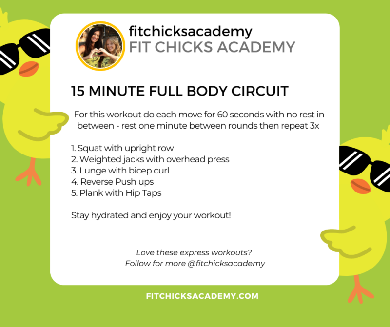 FIT CHICKS Friday - 15 Minute Full Body Circuit - FIT CHICKS ACADEMY